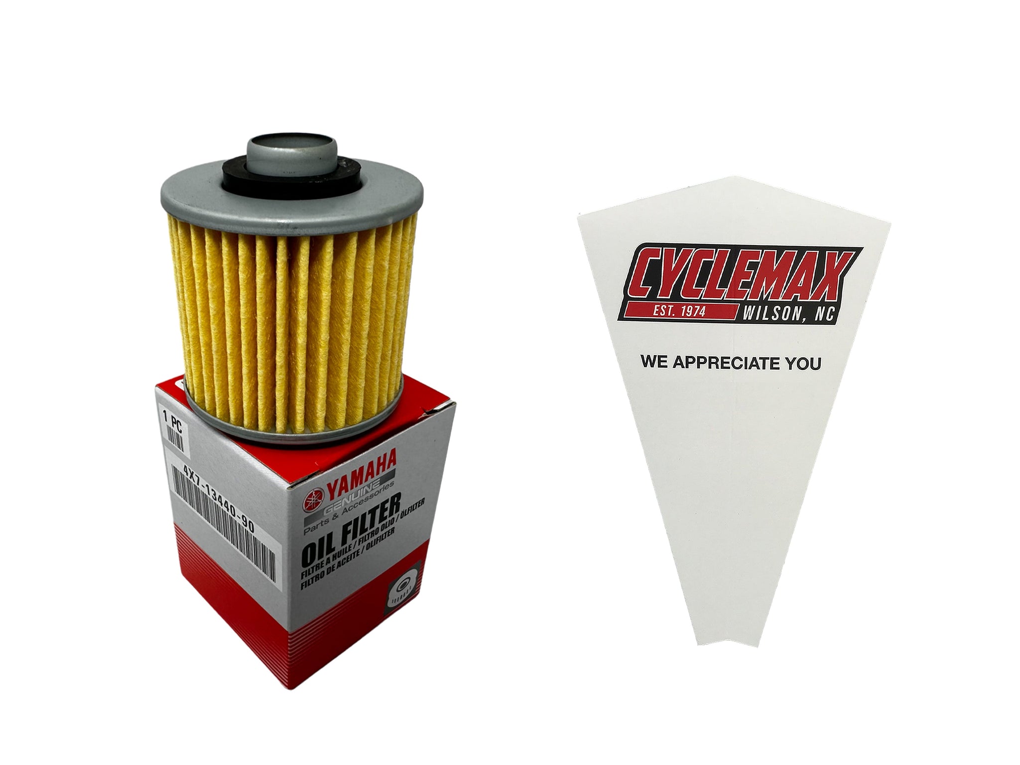 Cyclemax One Pack for Yamaha Oil Filter 4X7-13440-90 Contains One Filt