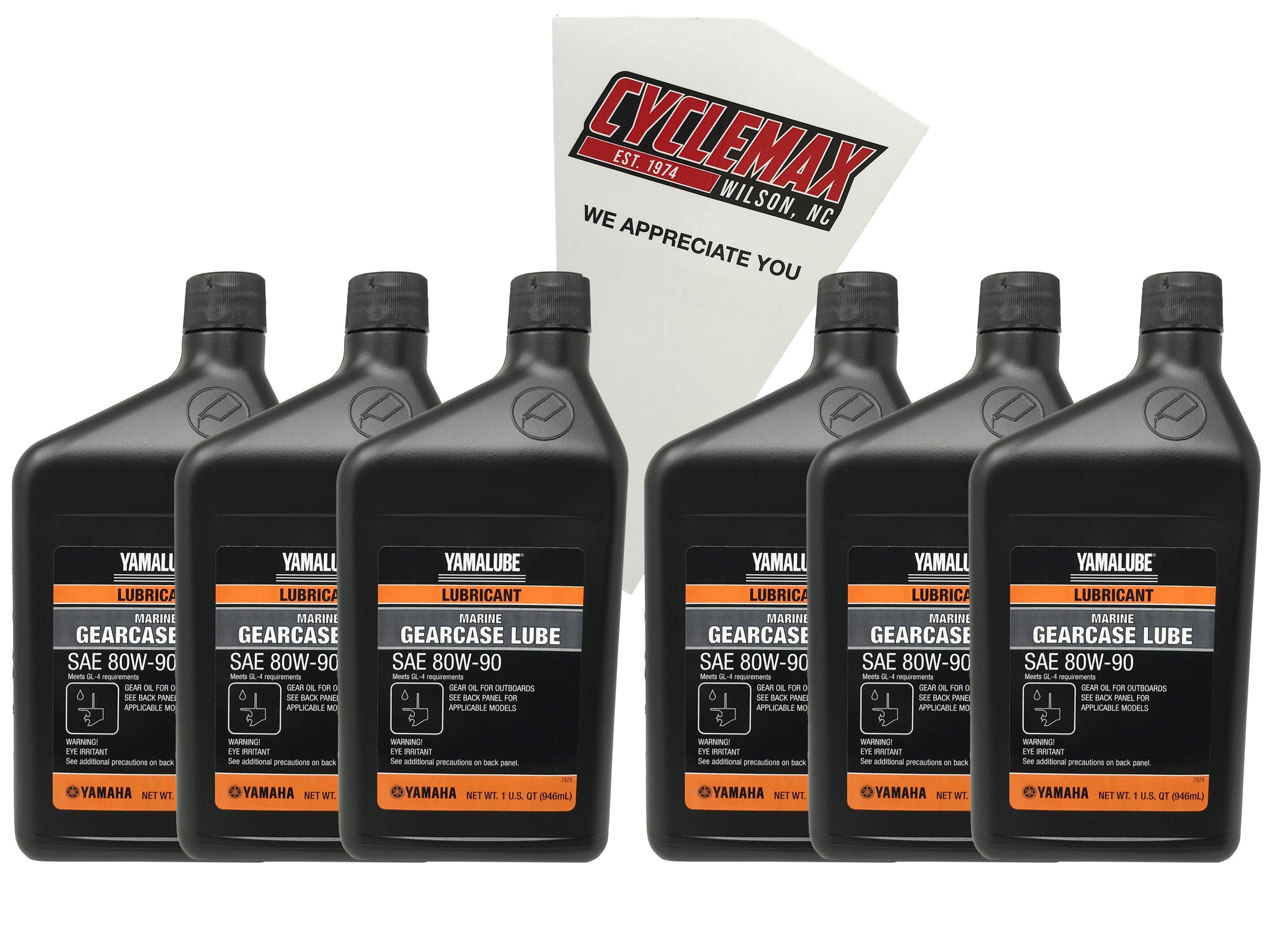 Cyclemax Six Pack for Yamaha Lower Unit Gearcase Lube Oil ACC-GEARL-UB